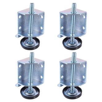 DOITOOL BUGUUYO 4 Stück Teiliges Höhenverstellbare Möbel nivellierfüße aus Stahl Verstellbare Schraubfüße für Tisch Schrank Werkbankbeine rutschfeste Schutzka