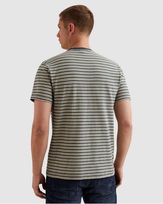 PME Legend T-Shirt T-shirt RH yd stripe jersey PME-Logo-Stickerei im Brustbereich