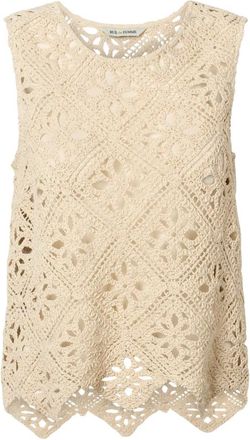 Rue de Femme RUE de Femme, Femme, Tops, Beige, Taille: 44 FR Hauts sans manches