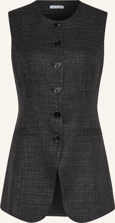 Mrs & Hugs Mrs & Hugs Tweed-Weste Mit Glitzergarn grau