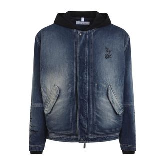 Off-white Homme, Vestes, Bleu, Taille: M Mens Vestes Clothing Blue Ss26