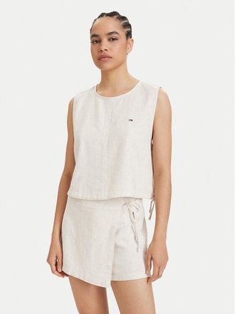 Tommy Jeans Top DW0DW22779 Hellbeige Regular Fit
