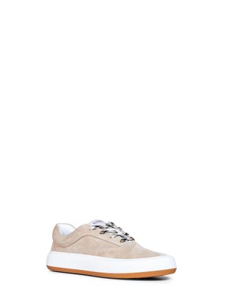 Givenchy Mens Sneakers New City Beige Suede Lamb Fur Trainers