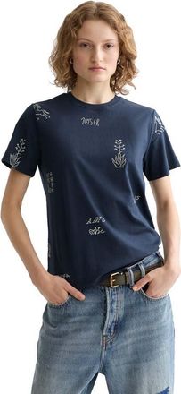 Scotch & Soda Komplett bedrucktes T-Shirt, Carbon V470, XL