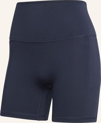 adidas 3-Streifen Studio All Me Booty Leggings, Kurz blau