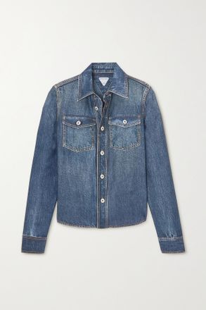 Bottega Veneta Chemise En Satin Imprimé - Bleu