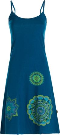 vishes Spagettitr&auml;ger Damen-Kleid in t&uuml;rkis I Gr&ouml;&szlig;e 2XL (44) I Handgefertigt aus 100% Baumwolle I Kleid mit verstellbaren Tr&auml;ger I Ideal f&uuml;r Sommer I Nachhal