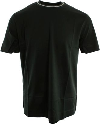 Armani Homme, Tops, Vert, Taille: M T-shirt en jersey m&eacute;lang&eacute; de lyocell