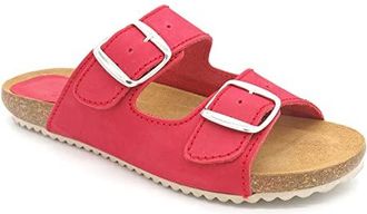 Esprit Mules pour femme en cuir nubuck avec semelle en cuir véritable et semelle en liège, rouge, 38 EU