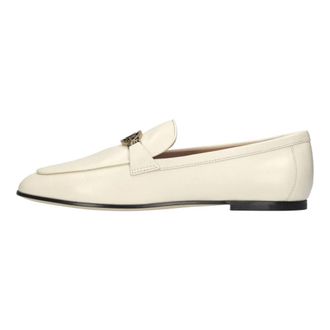 Tod's Femme, Chaussures, Beige, Taille: 37 1/2 EU Mocassin en cuir avec accessoire