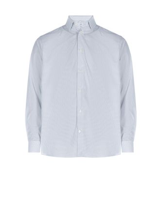 Au Printemps Paris Bedrucktes Baumwollhemd - Blau