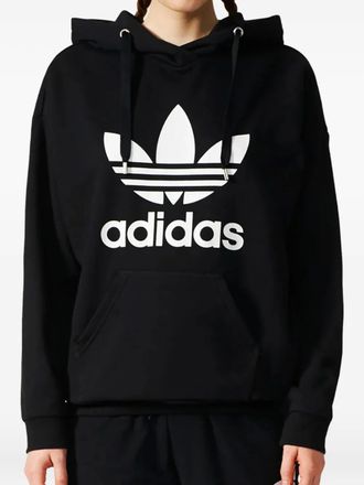 adidas hoodie Stadium Trefoil Black/White - Noir