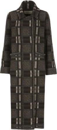 D.exterior Manteau en laine m&eacute;lang&eacute;e &agrave; simple boutonnage - Femme - Manteaux - Brun - Taille: 36 FR