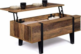 IDMarket Couchtisch, aufklappbar, rechteckig, Austria, Holz, Nadelfuß