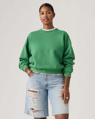 Levi's Vintage - Kastiges Sweatshirt f&uuml;r Damen im Grunge-Stil in Gr&uuml;n