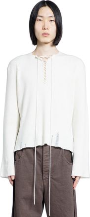 Ann Demeulemeester Deder Lace-up Serafino Sweater
