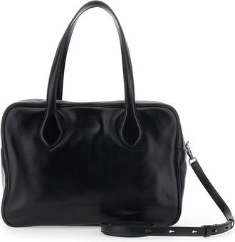 Brunello Cucinelli Lambskin Leather Shoulder Bag - Black