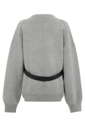 Alexander Wang Womens Sweater Heather Grey Wool