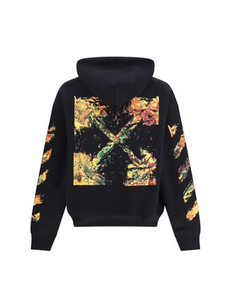 Off-white Mens Hoodie Spray Arrow Black Cotton Sweatshirts Sweater