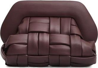 Themoirè Clutches - Clutch Vegan Leather Intreccio Bordeaux - Gr. unisize - in Rot - für Damen