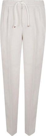 Brunello Cucinelli Homme, Pantalons, Gris, Taille: M Pantalon de loisirs teint en pi&egrave;ce &agrave; coupe d&eacute;contract&eacute;e