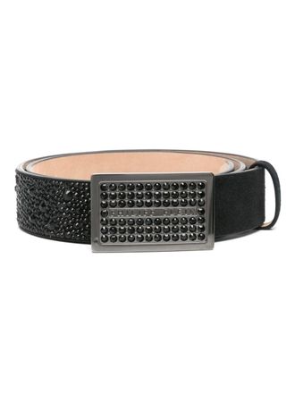Philipp Plein ceinture &agrave; ornements en cristal - Noir