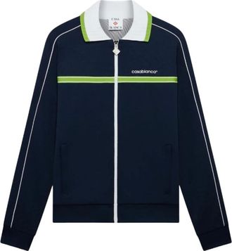 Casablanca Homme, Sport, Bleu, Taille: L Veste de surv&ecirc;tement Round Pique
