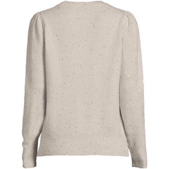 Lands End Pullover mit Pailletten, Damen, Gr&ouml;&szlig;e:36-38 regular, Pink, Polyacryl/Polyester-Mischung, by Lands End