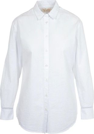 MC2 Saint Barth Femme, Blouses et Chemises, Blanc, Taille: 40 FR Brigitte Seersucker Shirt