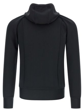 Valentino Garavani Technical Jersey with 3D VLogo Hoodie - Black