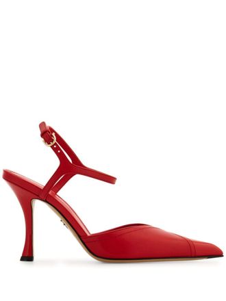 Ferragamo escarpins à empiècements contrastants 95 mm - Rouge