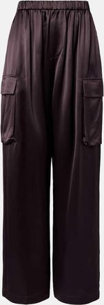 Frankie Shop Cargohose Delny aus Satin