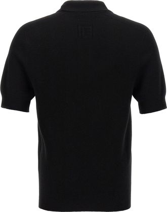 Balmain Merino Wool Polo - Black