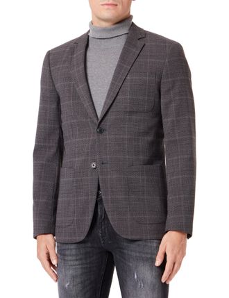 Selected SELETED HOMME Herren SLHSLIM-Knox Check BLZ B NOOS Jackenblazer, Brownie/Checks:Check, 54