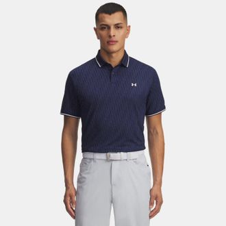 Under Armour Drive Sport JacqUnder Armourrd Poloshirt für Herren Blau Atlantis / Midnight Blaue Marine / Midnight Blaue Marine XXL