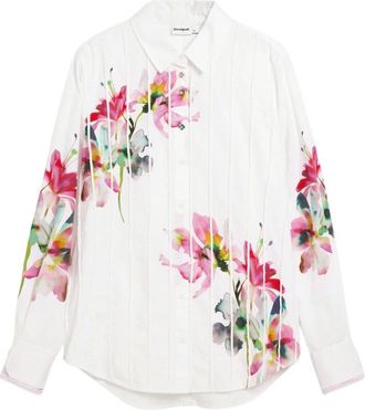Desigual Femme, Blouses et Chemises, Blanc, Taille: 42 FR CAM College Shirt