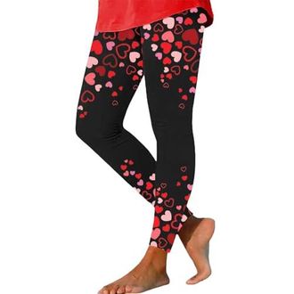 Generic Legging pour femme pour la Saint-Valentin - Motif coeur original - D&eacute;contract&eacute; - Tendance - Taille haute - Pantalon de yoga confortable - Collants - C