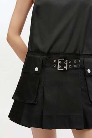 Ganni Duchesse Minikleid aus Nylon - Gr&ouml;&szlig;e 34 schwarz