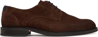 Tommy Hilfiger Halbschuhe Corporate Dressy Suede Shoe FM0FM05969 Dunkelbraun