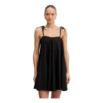 Twinset Robe courte &agrave; bretelles nou&eacute;es - Femme - Robes - Noir - Taille: 38 FR