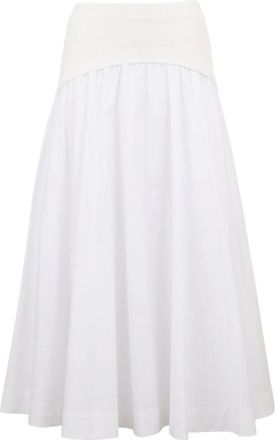 SIMKHAI Femme, Jupes, Blanc, Taille: 36 FR Maxi Skirt