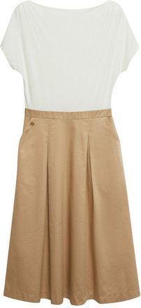 s.Oliver Midikleid Kleid Midi-Kleid mit Wasserfall-Ausschnitt