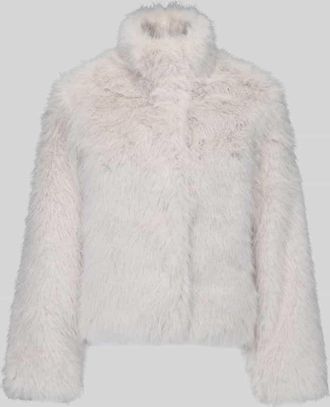 Vero Moda Modern Fit Webpelzjacke mit hohem Stehkragen