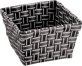 WENKO 20970100 Badkorb Salsa Square, schwarz/weiß