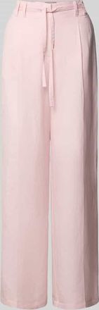 Christian Berg Wide Leg Hose aus Leinen-Mix mit G&uuml;rtel