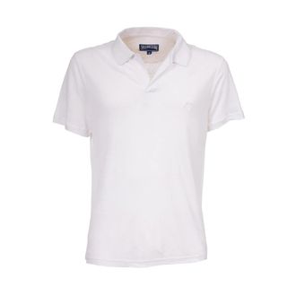Vilebrequin Pyramid Polo aus Leinenjersey - - Tops - Herren - Wei&szlig; - L