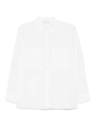 Manuel Ritz chemise &agrave; effet de transparence - Blanc