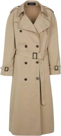 Dolce & Gabbana Doppelreihiger Trenchcoat - - Coats - Damen - Beige - 3XS