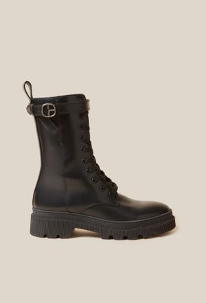 Claudie Pierlot Bottines hautes rangers cuir