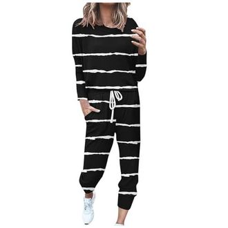 Generic Ensemble de v&ecirc;tements de sport pour femme - Ensemble mignon &agrave; manches longues - Tenue d&eacute;contract&eacute;e 2 pi&egrave;ces - Tenue dautomne avec poches - Tenue de d&eacute;